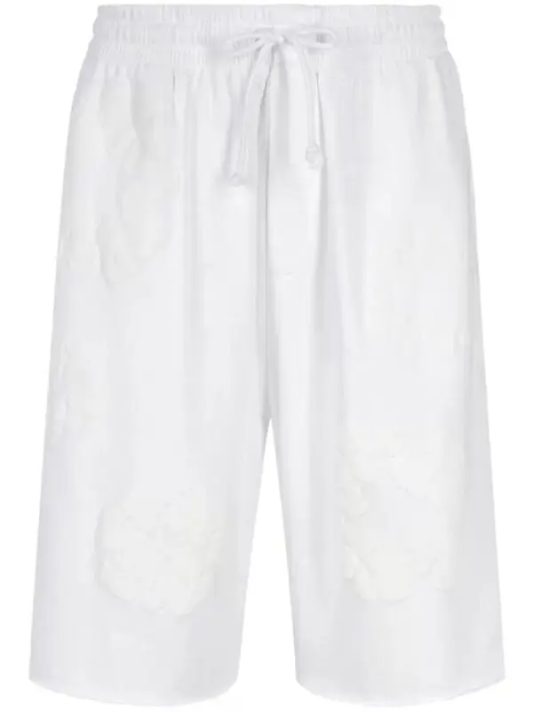 DENIM TEARS Cotton Wreath-print Shorts