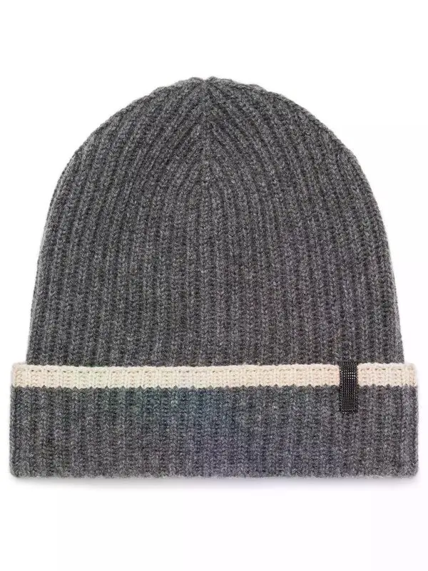 Brunello Cucinelli Cashmere Beanie Hat - Grey
