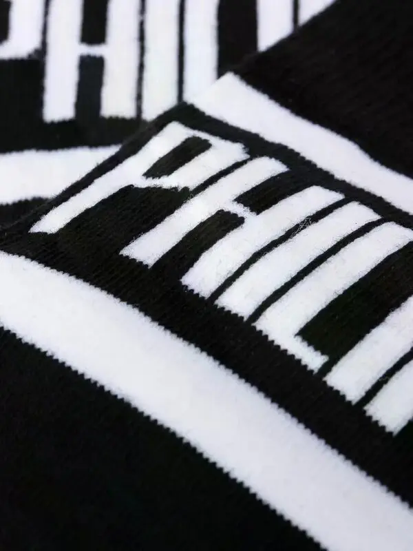 Philipp Plein Logo-print Socks - Black