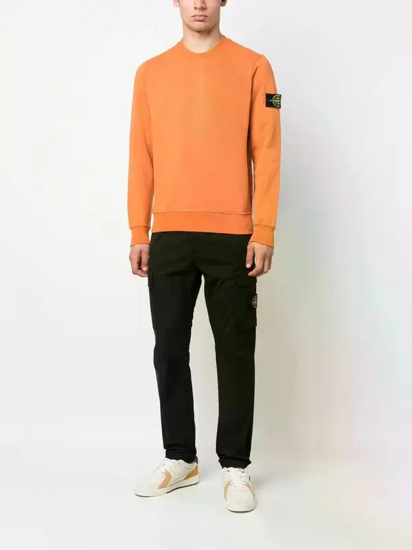 Stone Island Logo-patch Cargo Trousers - Black