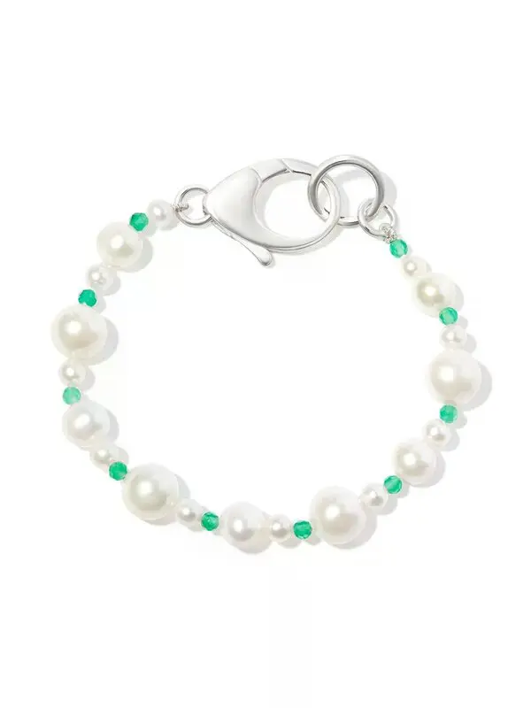 HATTON LABS Pebbles Pearl And Bead Bracelet - Silver