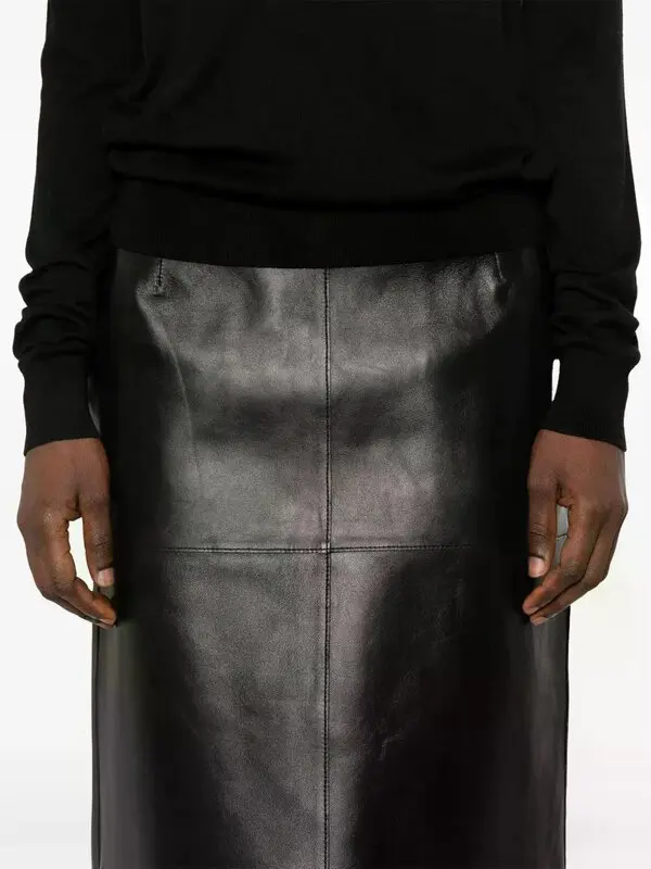 TOTEME Panelled Leather Midi Skirt