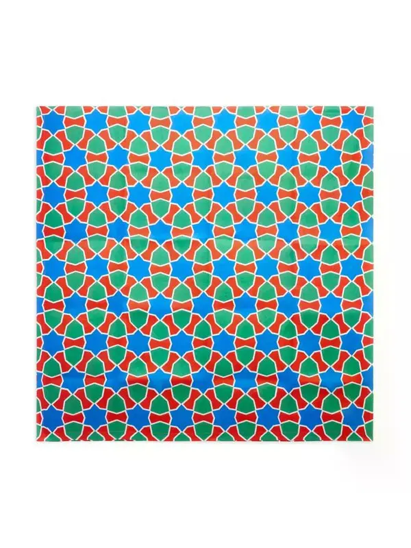 CABANA Tiles Linen Square Tablecloth