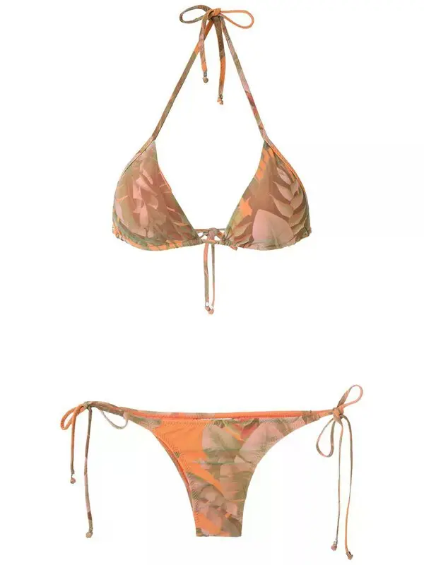 AMIR SLAMA Printed Triangle Bikini Set