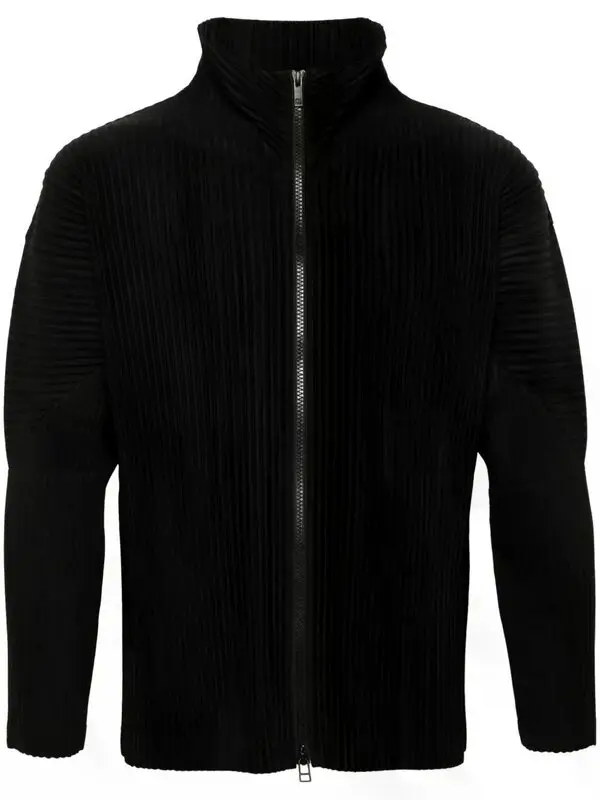 Issey Miyake Plissé-effect Jacket - Black