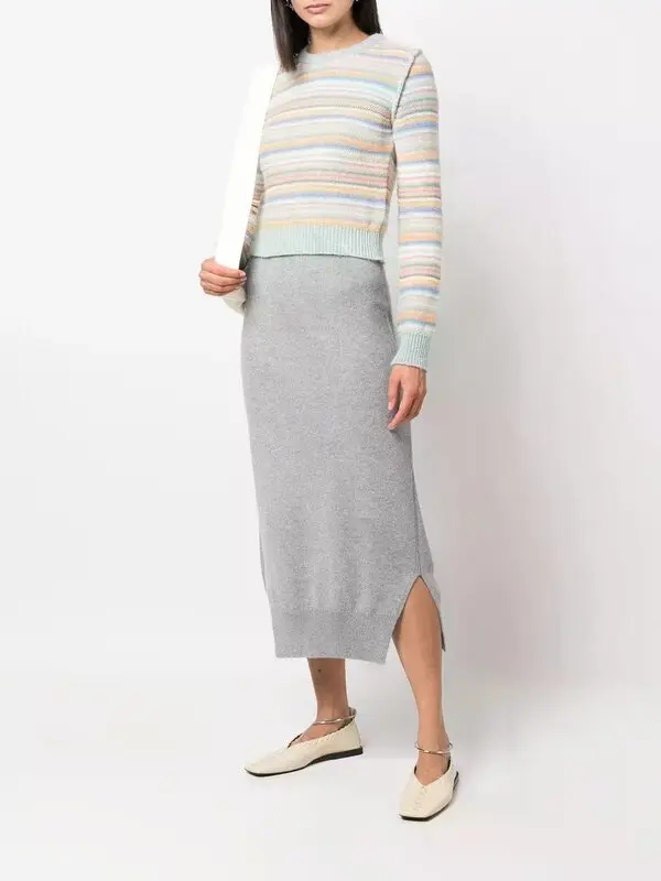 BARRIE High-waisted Knit Skirt