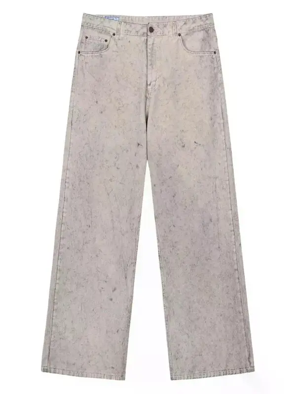 ROUGH. Faded Wide-leg Jeans