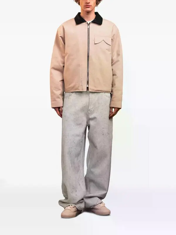 ROUGH. Faded Wide-leg Jeans