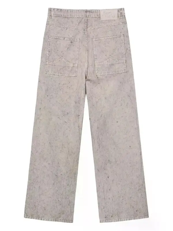 ROUGH. Faded Wide-leg Jeans