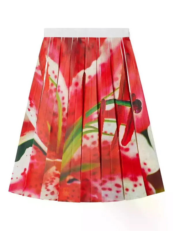 Tory Burch Floral-print Pleated Skirt