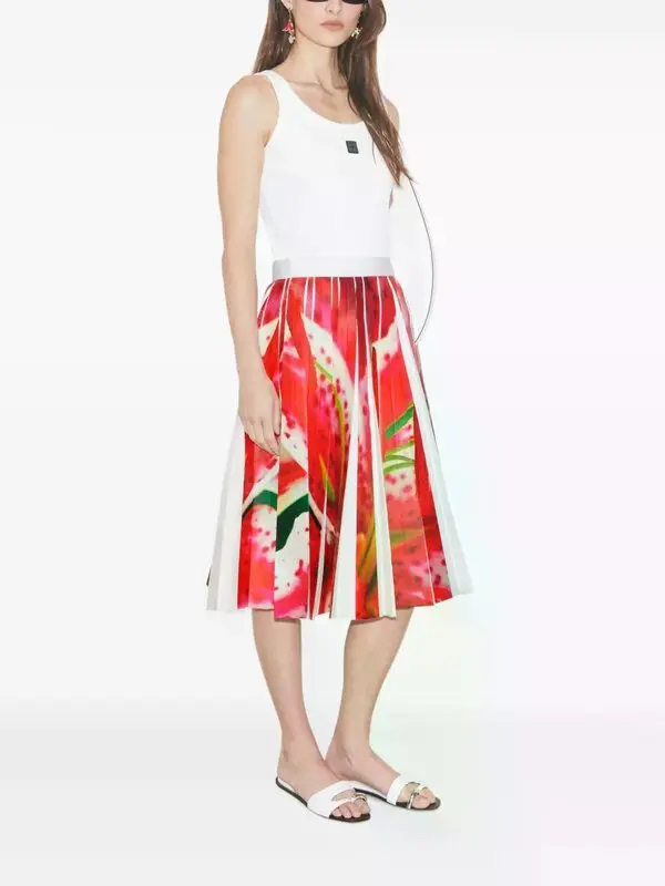 Tory Burch Floral-print Pleated Skirt