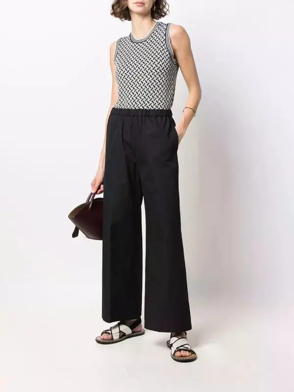 Aspesi Poplin Wide-leg Trousers