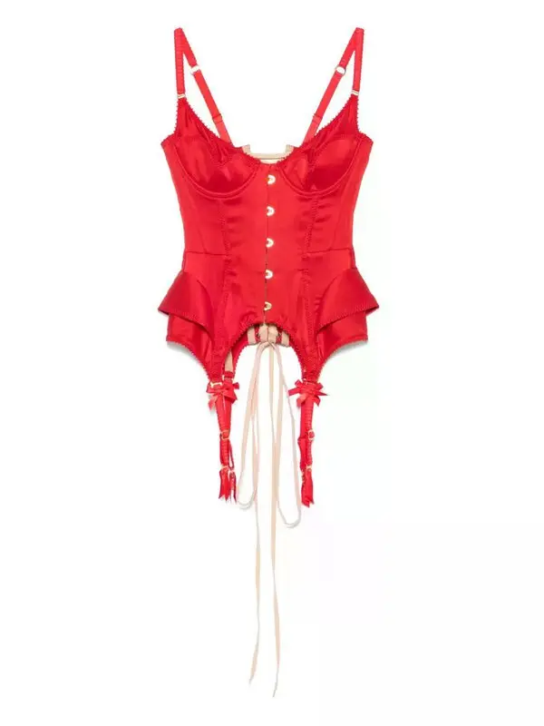 MARIA LUCIA HOHAN Wildcat Corset - Red