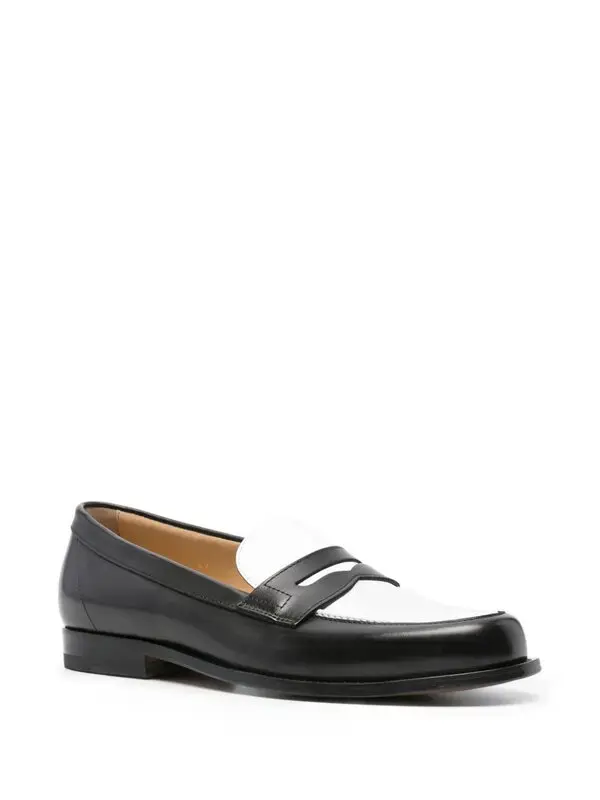 SCAROSSO Two-tone Leather Loafers