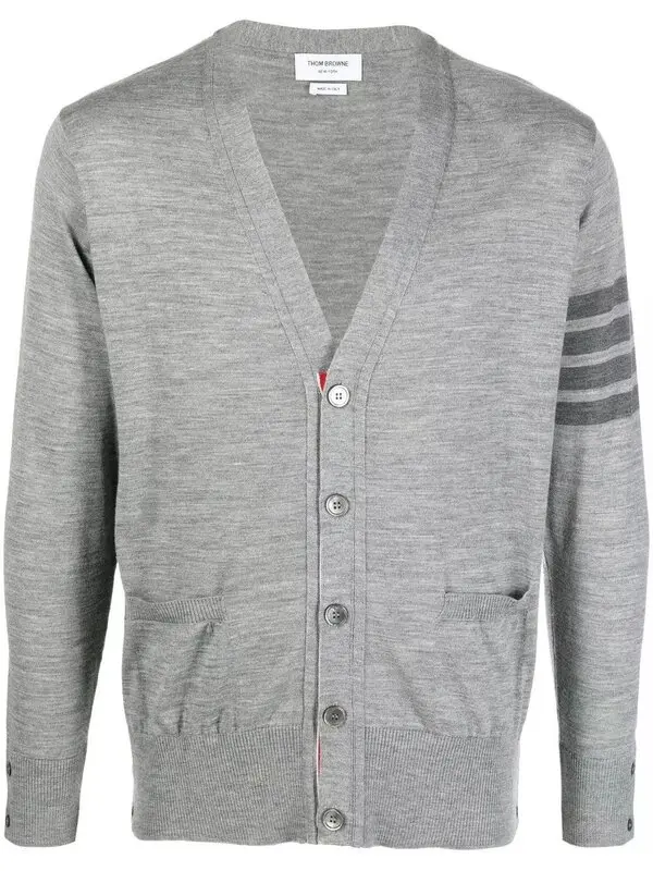 Thom Browne 4-bar V-neck Cardigan
