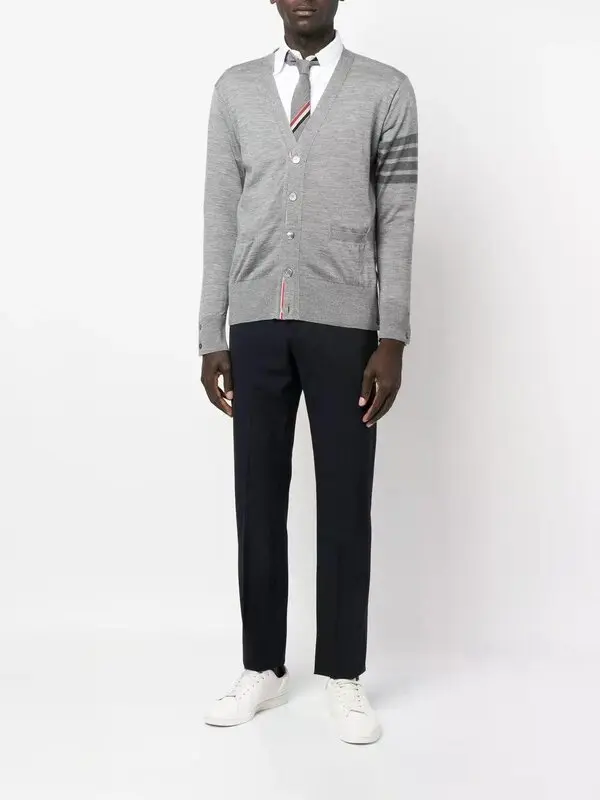 Thom Browne 4-bar V-neck Cardigan