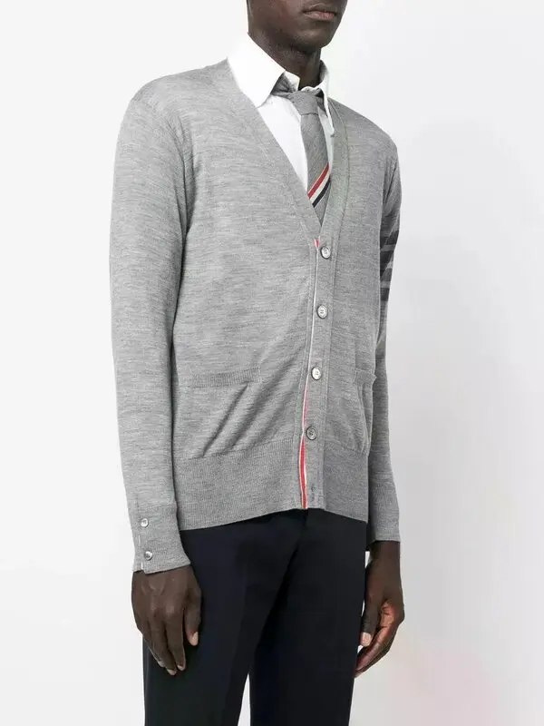 Thom Browne 4-bar V-neck Cardigan