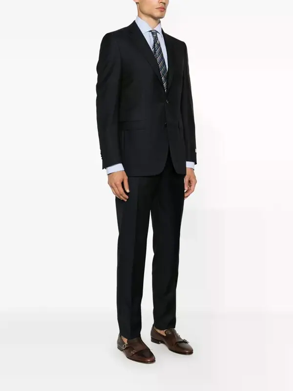 Canali Single-breasted Wool Suit - Blue