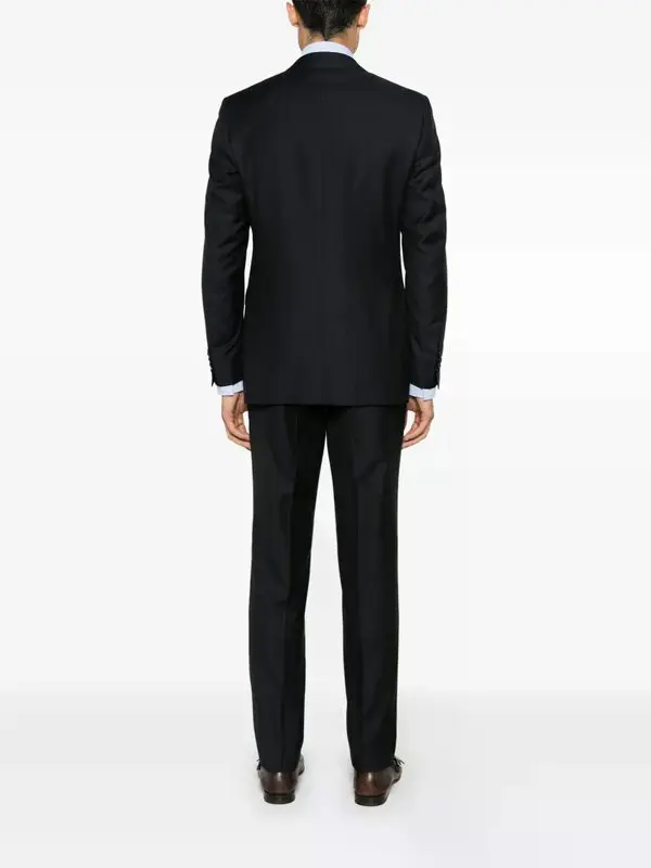 Canali Single-breasted Wool Suit - Blue