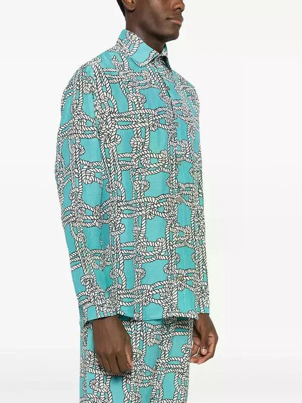 AMIR SLAMA Rope-print Shirt