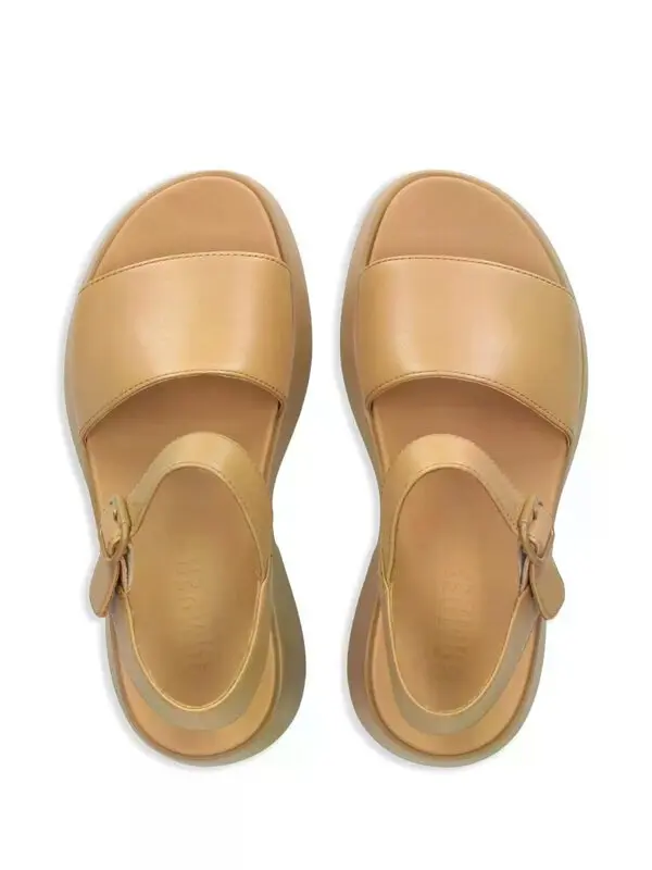 Camper Tasha 55mm Leather Platform Sandals - Brown