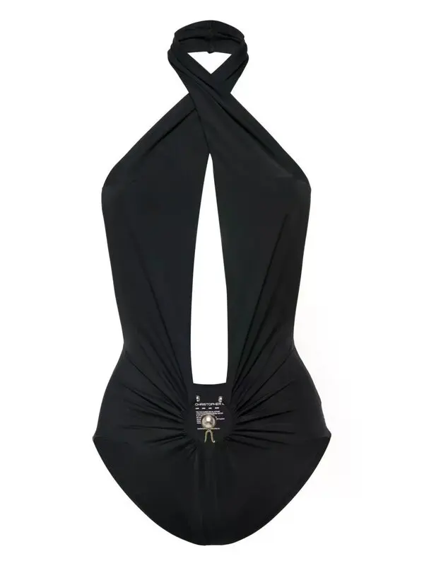 Christopher Esber Halterneck Bodysuit With Ring Embellishment