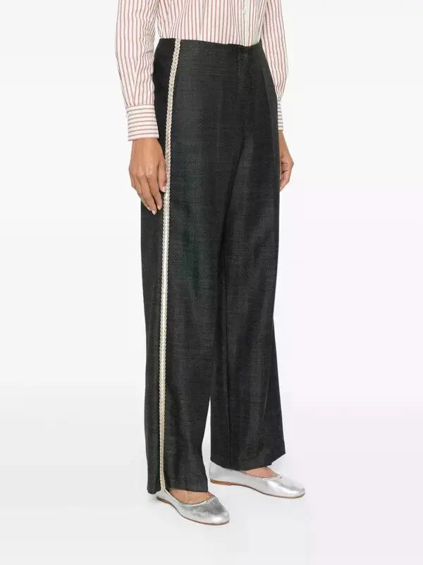 FORTE_FORTE Herringbone Wool Tailored Trousers