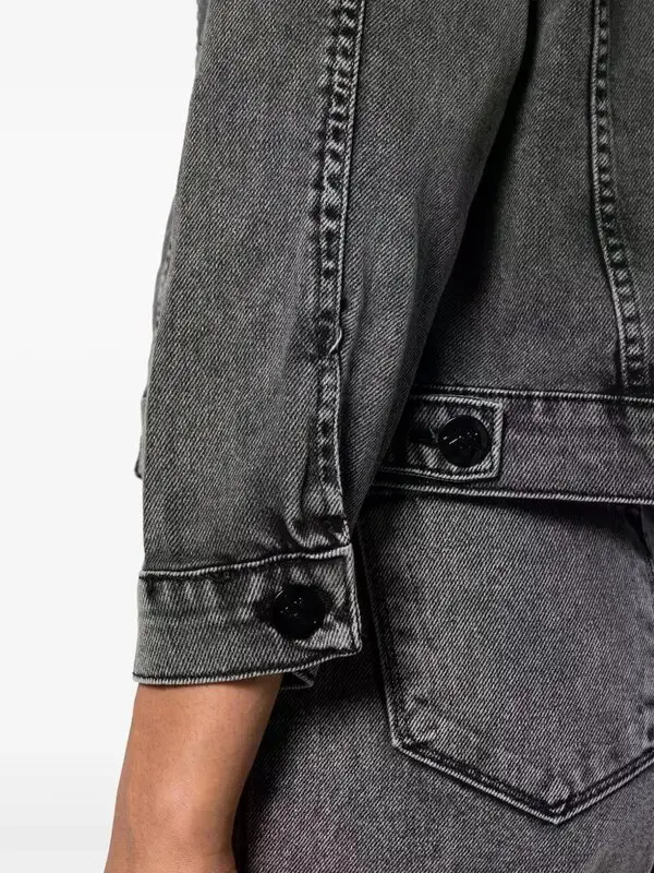 ANA RADU Crystal-embellished Denim Jacket