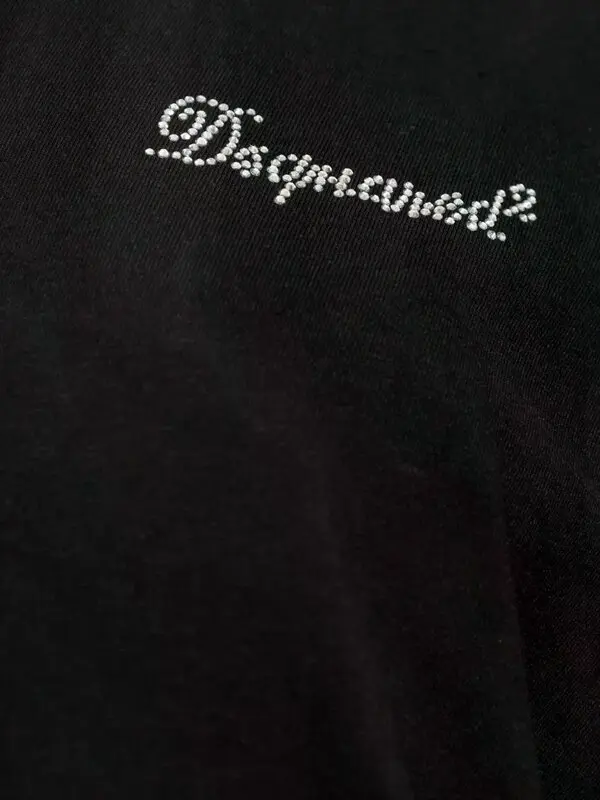 Dsquared2 Rhinestone-logo Cotton T-shirt