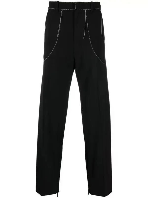 Off-White Contrast Stitch Tailored Trousers