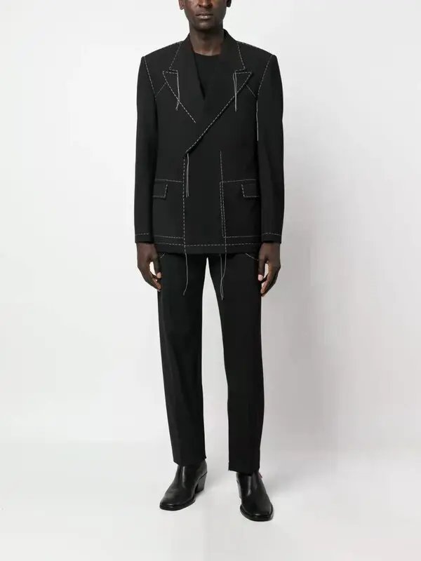 Off-White Contrast Stitch Tailored Trousers