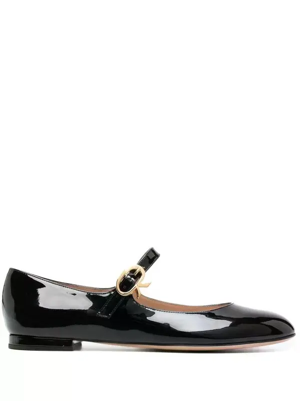 GIANVITO ROSSI Mary Ribbon Flat Pumps