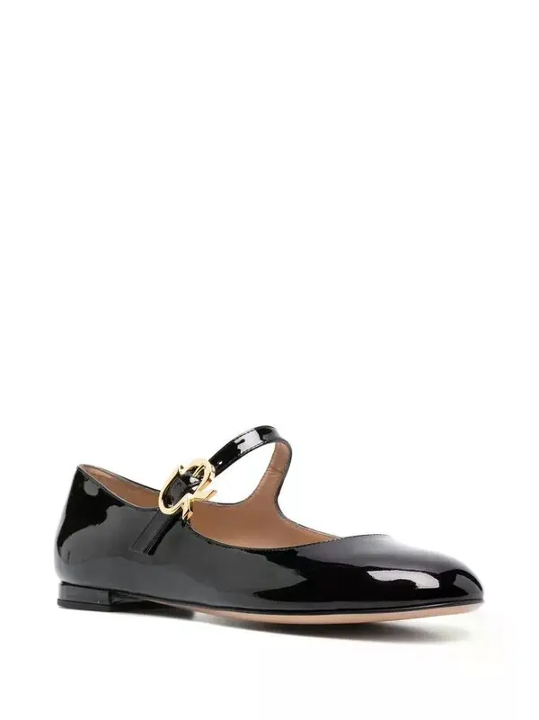 GIANVITO ROSSI Mary Ribbon Flat Pumps
