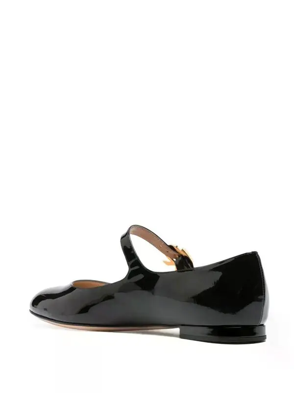 GIANVITO ROSSI Mary Ribbon Flat Pumps