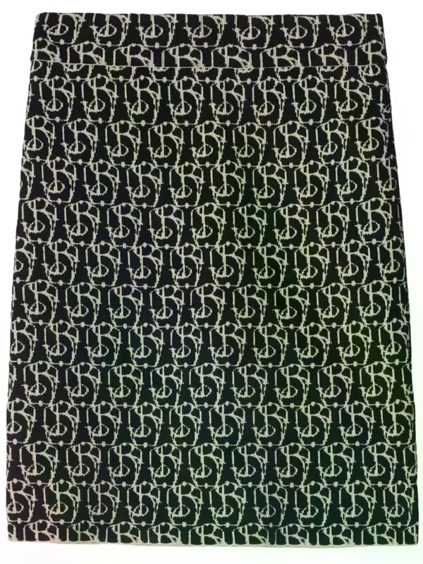 Burberry Knitted Jacquard Skirt - Black