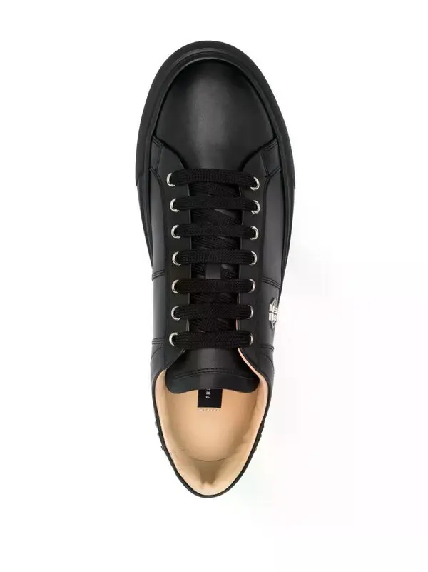 Philipp Plein Logo-plaque Leather Sneakers