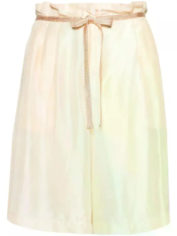 FORTE_FORTE Wide-leg Silk Shorts