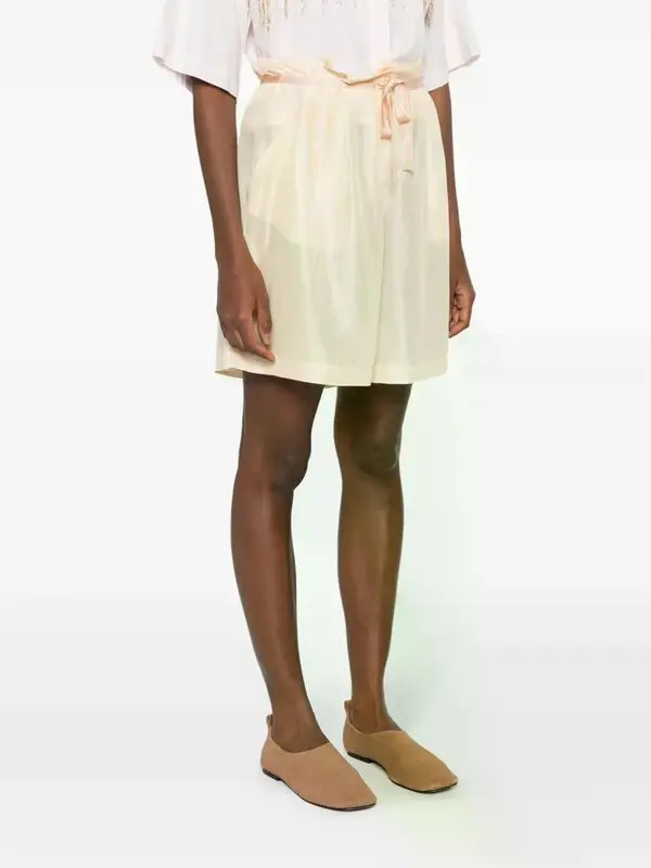 FORTE_FORTE Wide-leg Silk Shorts