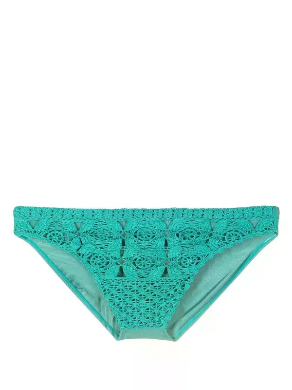AMIR SLAMA Crochet-knit Swimming Trunks - Blue