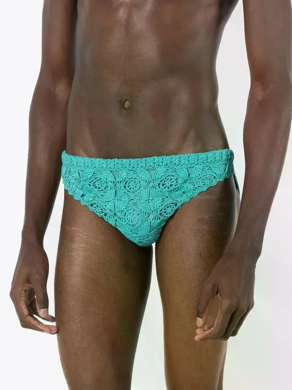 AMIR SLAMA Crochet-knit Swimming Trunks