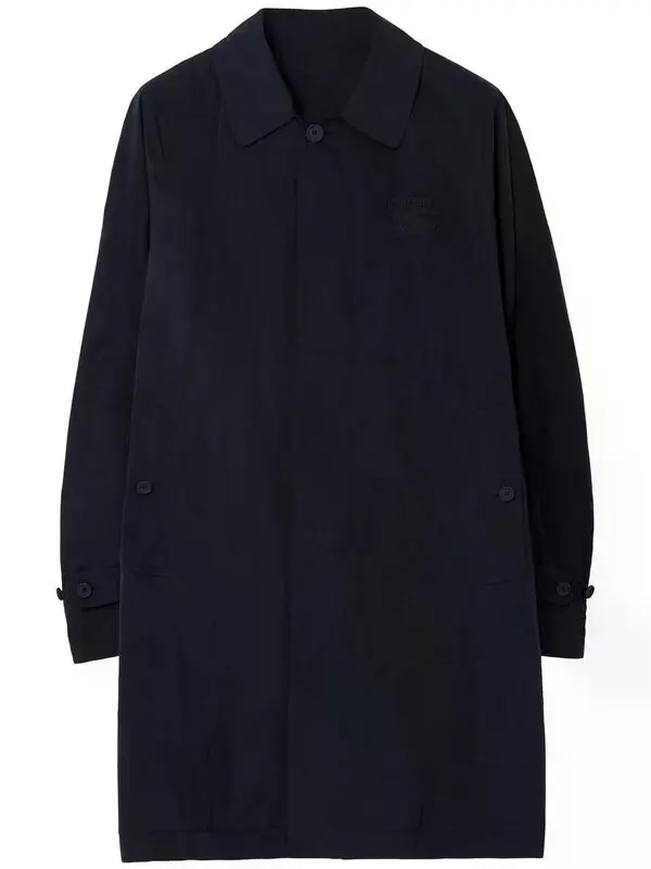 Burberry Single-breasted Logo Patch Coat