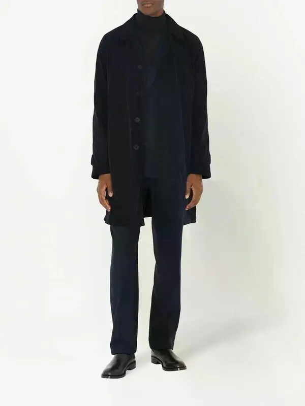 Burberry Single-breasted Logo Patch Coat