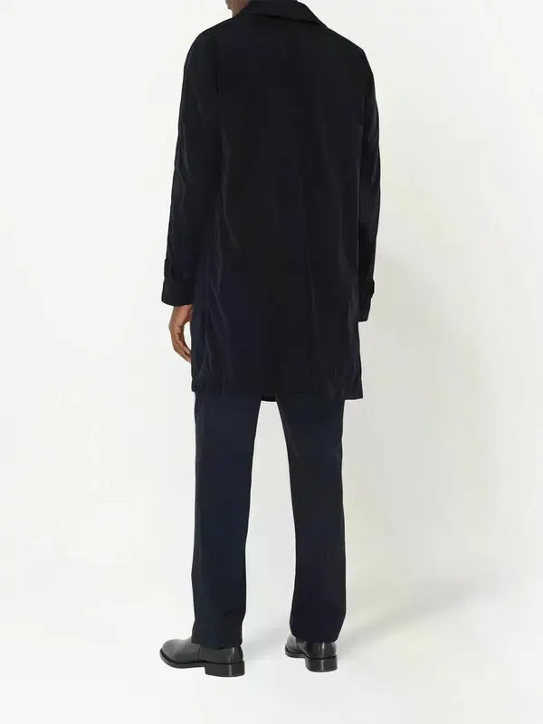Burberry Single-breasted Logo Patch Coat