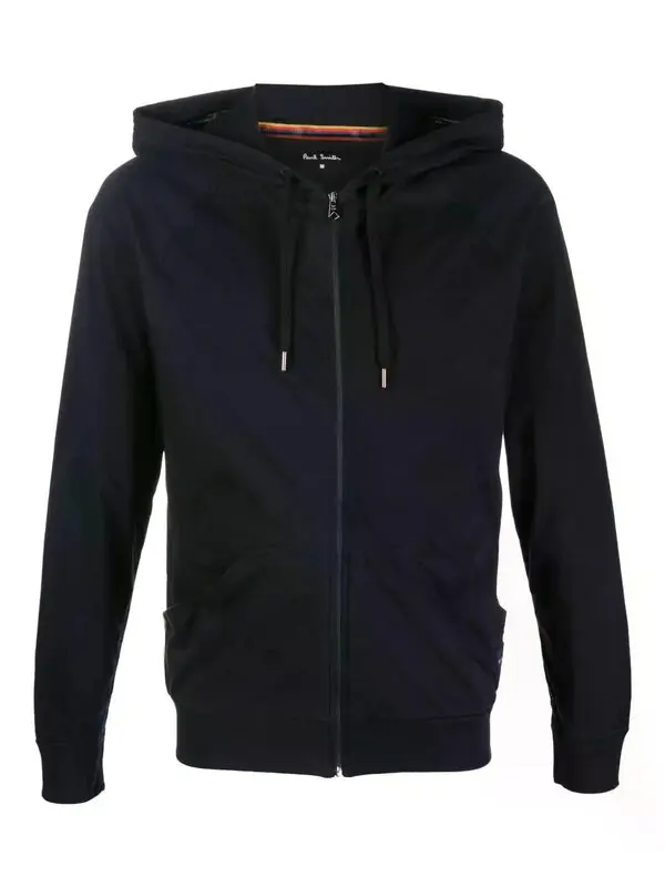 Paul Smith Cotton Zip-up Hoodie With Rainbow Motif