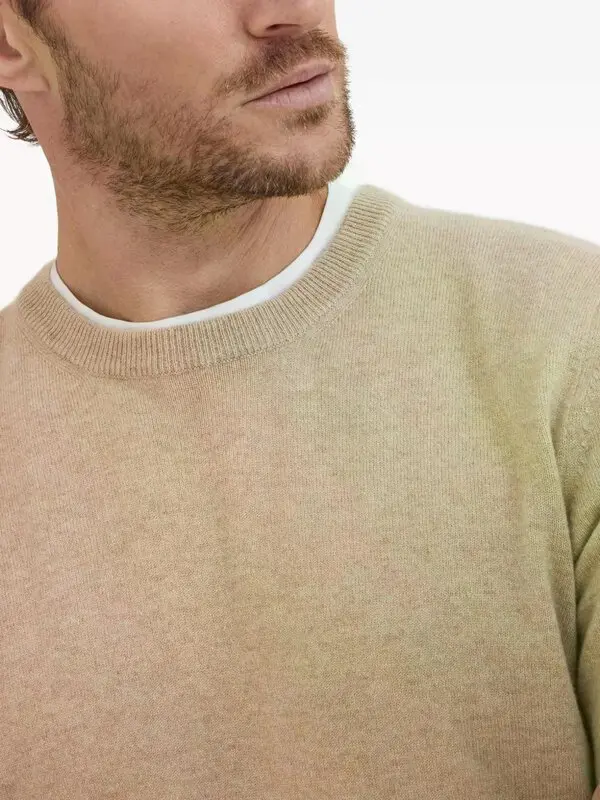 Brunello Cucinelli Crew Neck Cashmere Sweater - Neutrals