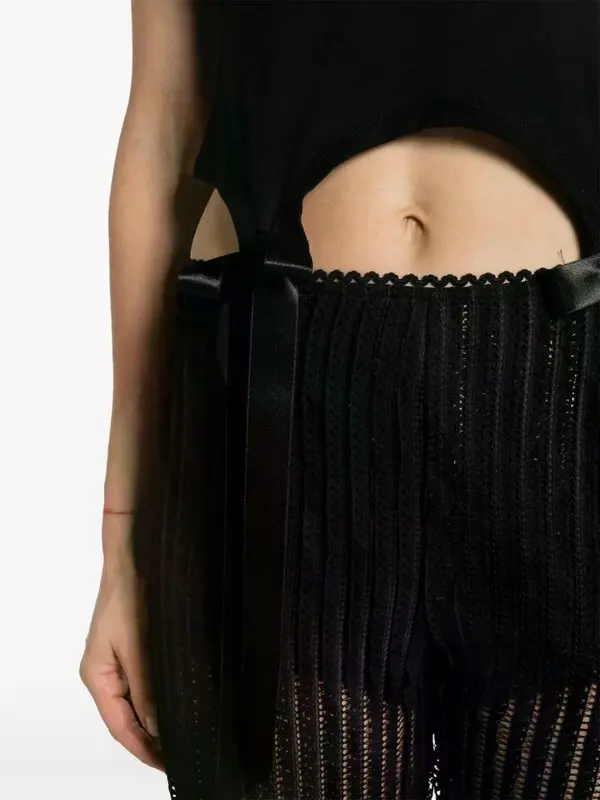 Simone Rocha Bow-detail Cotton Dress - Black