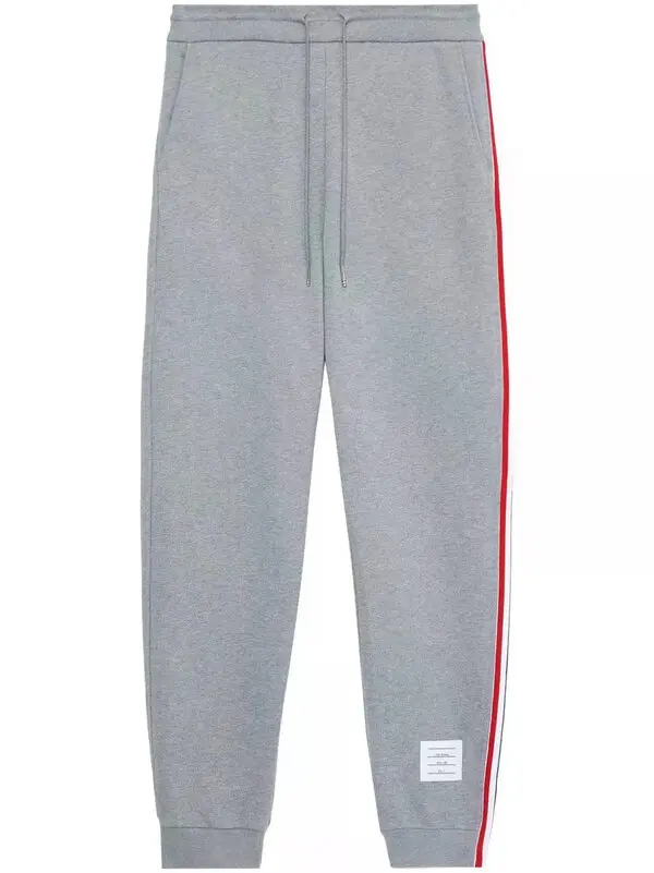 Thom Browne Rwb Stripe-trimmed Track Pants - Grey
