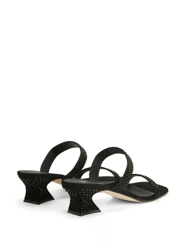 GIUSEPPE ZANOTTI Aude Strass Sandals - Black