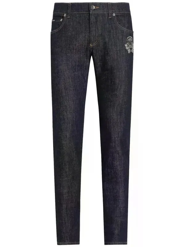 Dolce & Gabbana Logo-appliqué Skinny Jeans