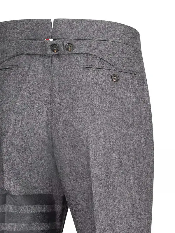Thom Browne Tonal 4-bar Flannel Trousers
